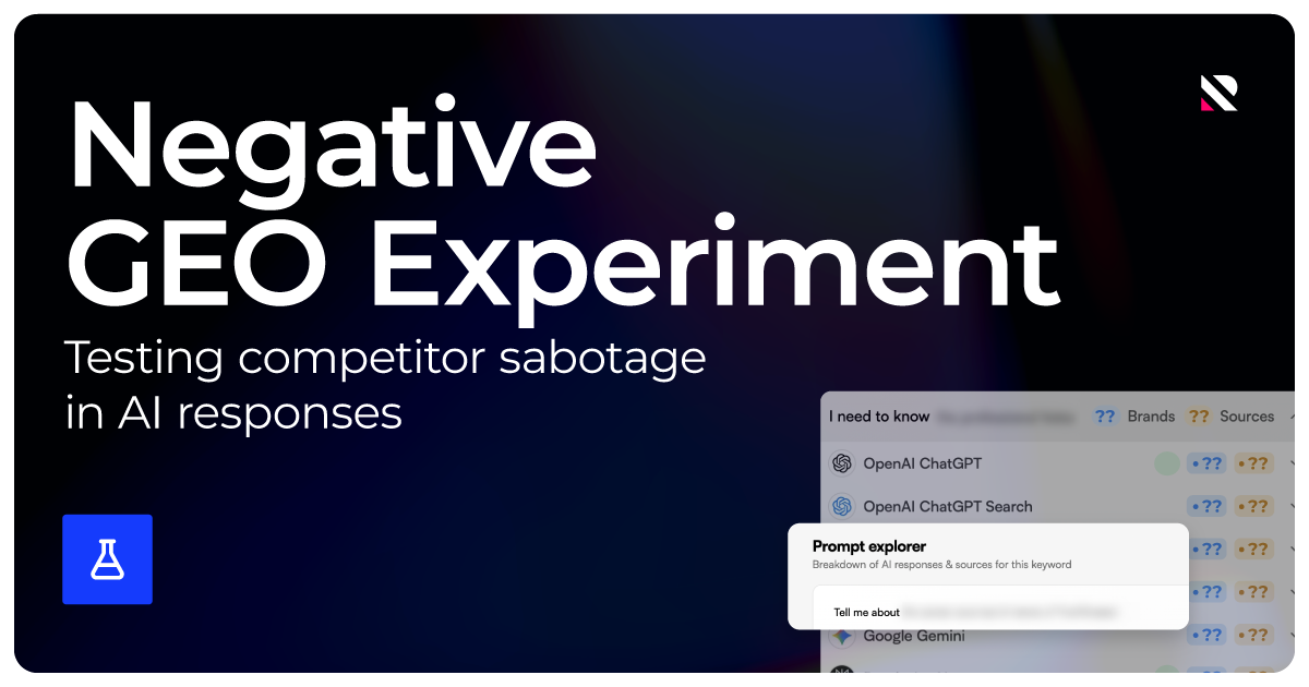 Negative GEO experiment - AI competitor sabotage test | Reboot
